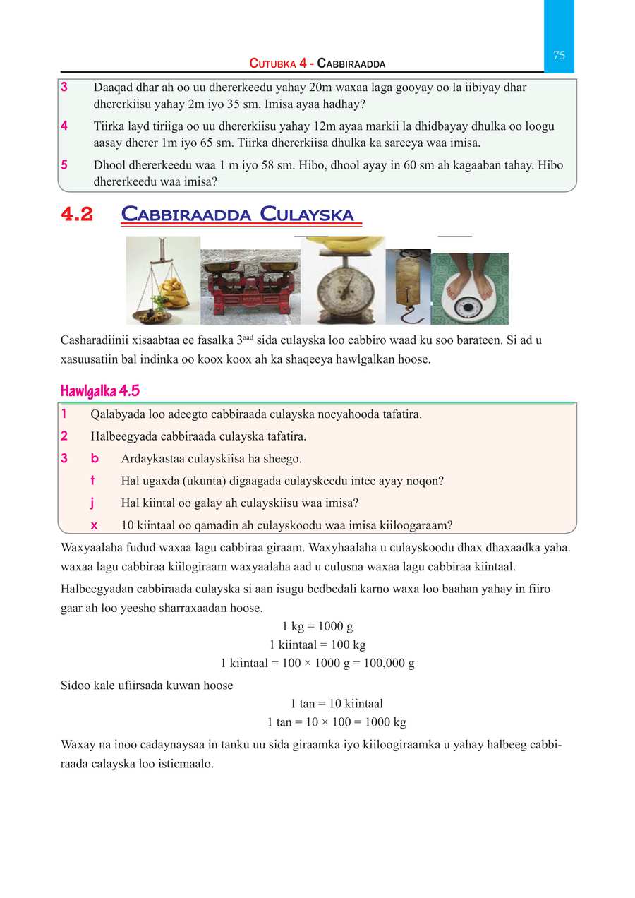 Ethiopia Learning Math Grade 4 Page 81 In Somali