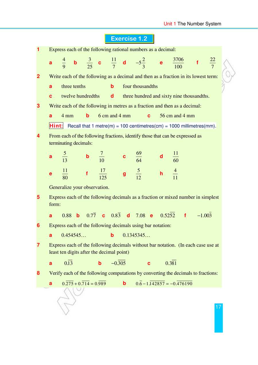 Ethiopia Learning Math Grade 9 Page 23 In English