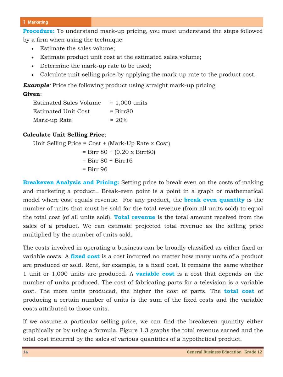 Ethiopia Learning General Business Grade 12 Page 18 In English